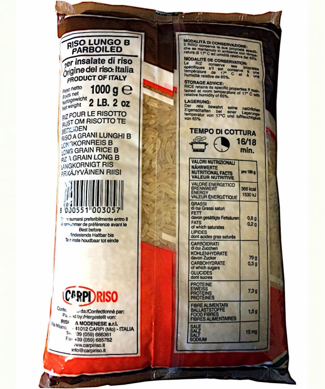 Riso LUNGO B parboiled
